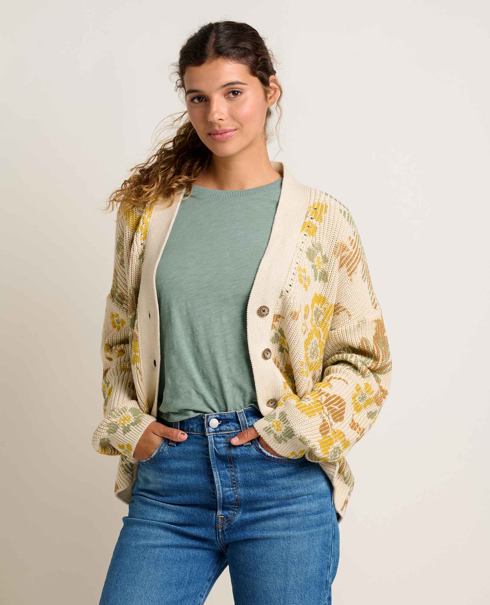Bianca Patterned Shaker Cardigan | Organic & Recycled Cotton – Toad&Co